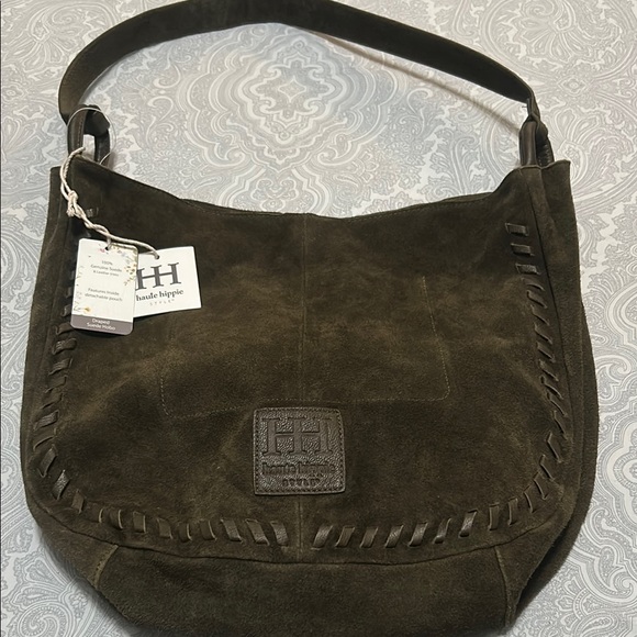 Haute Hippie | Bags | Haute Hippie Olive Suede Shoulder Bag With Purse ...
